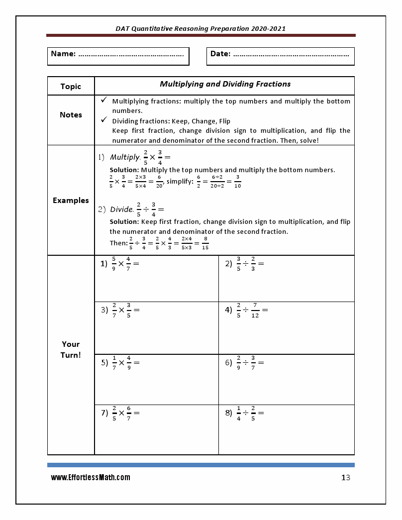 DAT Quantitative Reasoning Preparation 2020 – 2021: DAT Math Workbook ... DAT Quantitative Reasoning Preparation 2020 – 2021: DAT Math Workbook ...