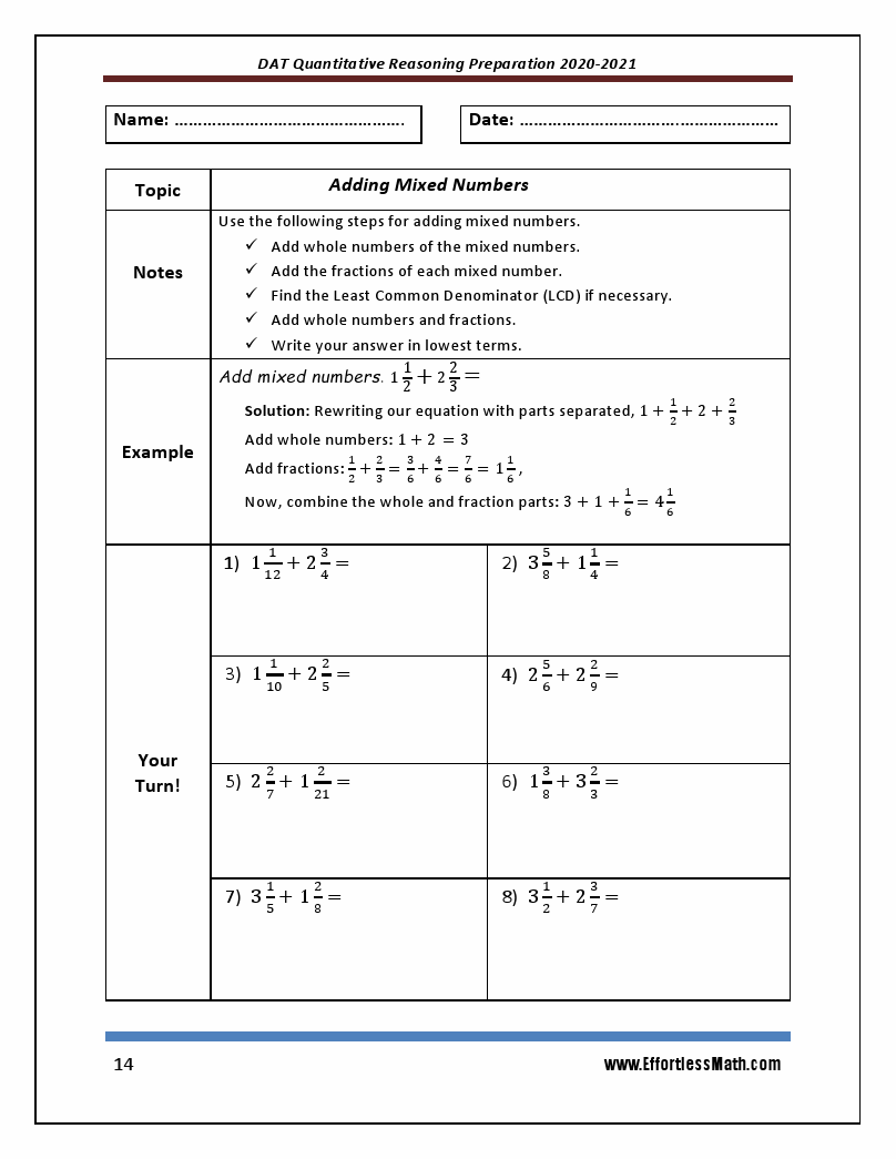 DAT Quantitative Reasoning Preparation 2020 – 2021: DAT Math Workbook ... DAT Quantitative Reasoning Preparation 2020 – 2021: DAT Math Workbook ...