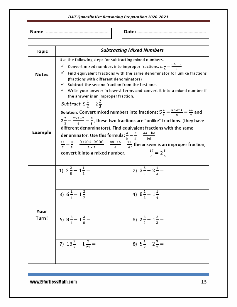 DAT Quantitative Reasoning Preparation 2020 – 2021: DAT Math Workbook ... DAT Quantitative Reasoning Preparation 2020 – 2021: DAT Math Workbook ...