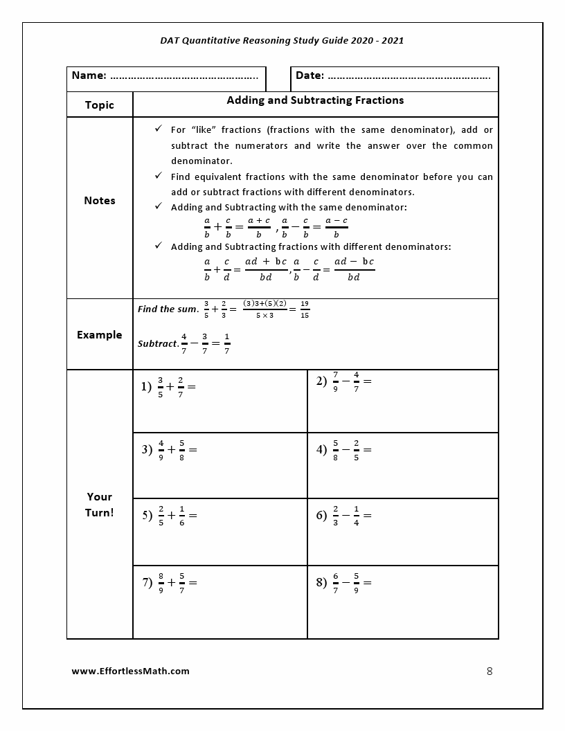 DAT Quantitative Reasoning Study Guide 2020 – 2021: A Comprehensive ...
