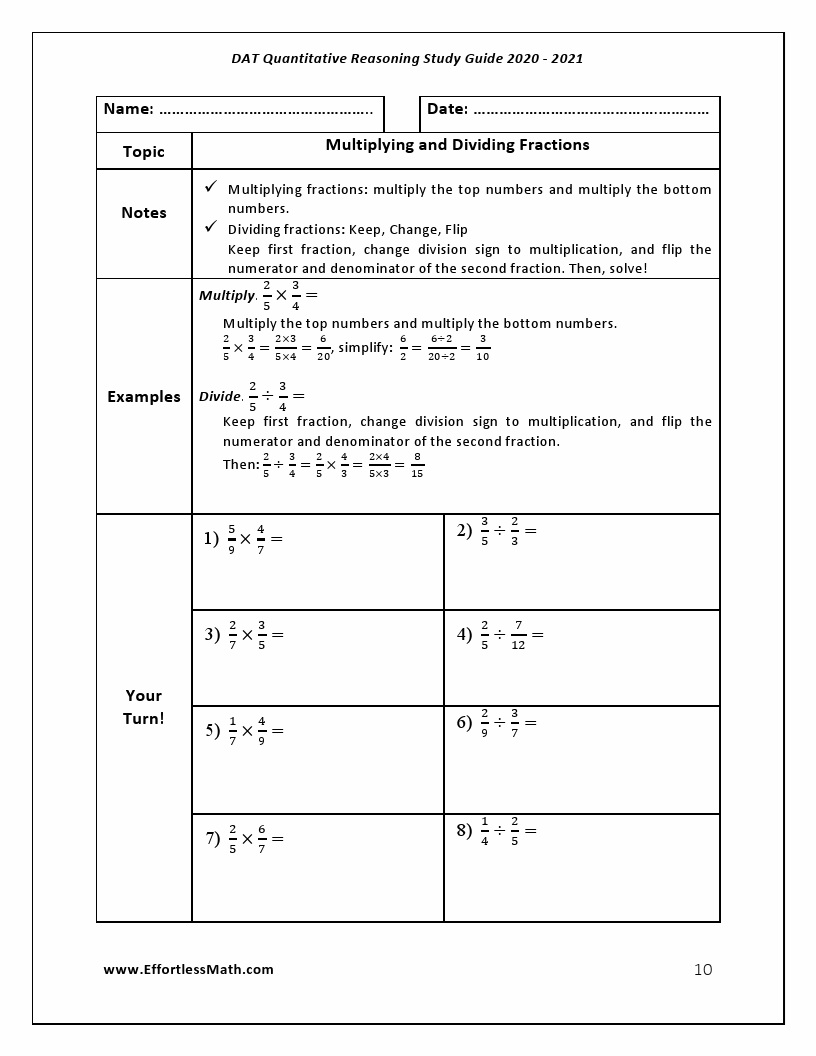DAT Quantitative Reasoning Study Guide 2020 – 2021: A Comprehensive ...