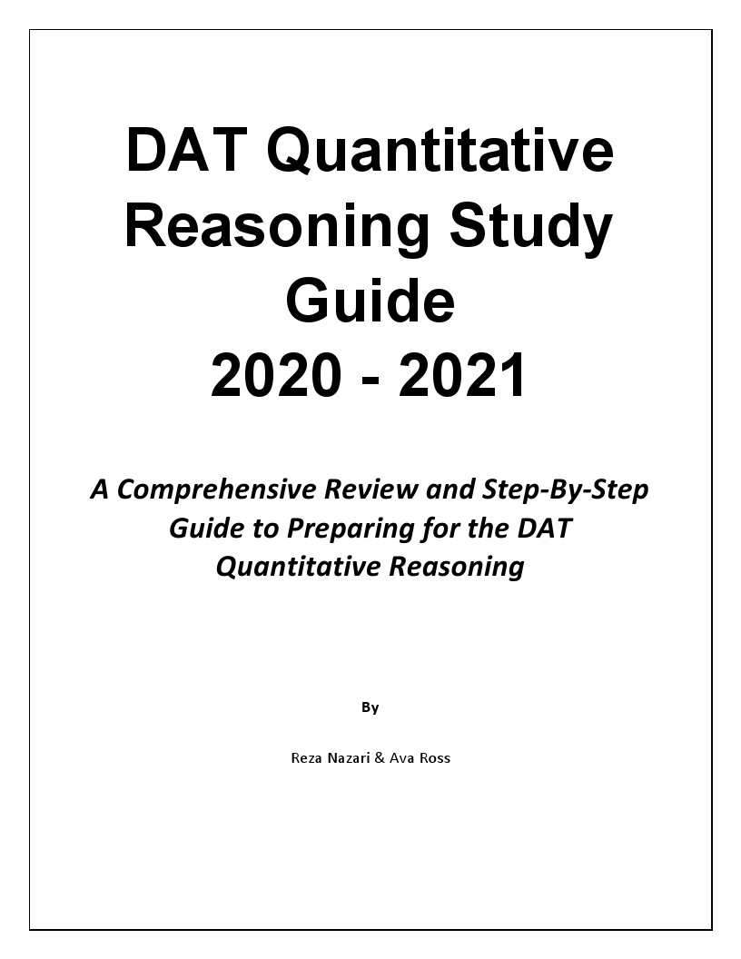 DAT Quantitative Reasoning Study Guide 2020 – 2021: A Comprehensive ...