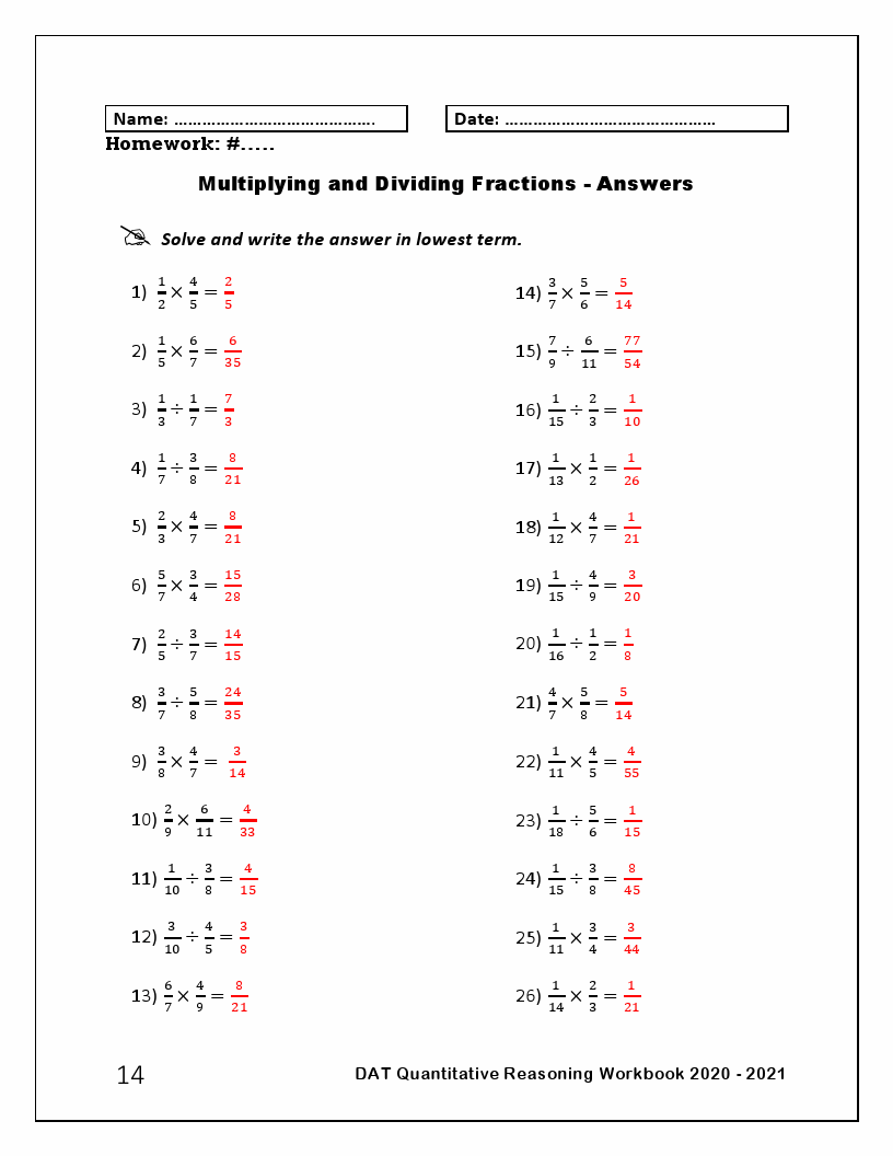 DAT Quantitative Reasoning Workbook 2020 – 2021: The Most Comprehensive ...