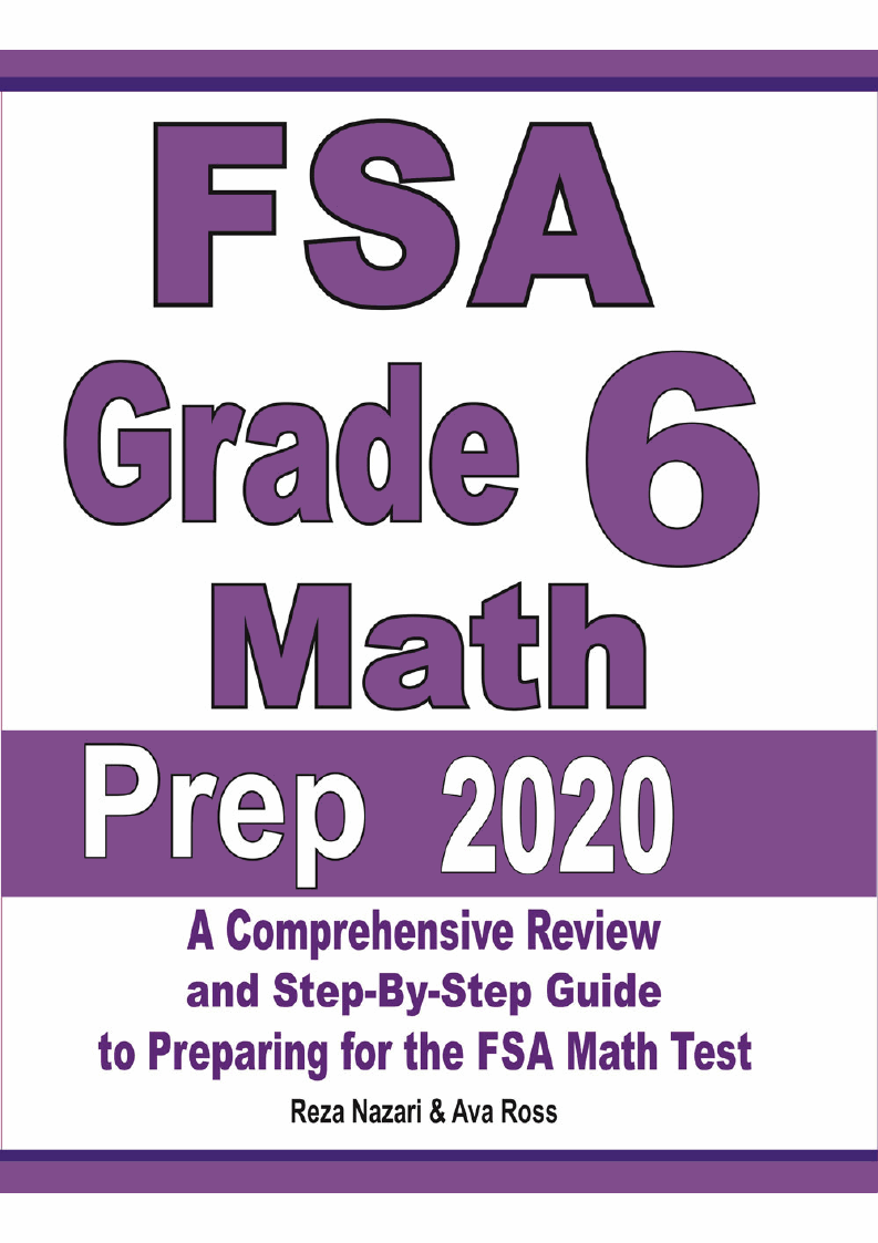 FSA Grade 6 Math Prep 2020: A Comprehensive Review and Step-By-Step ...