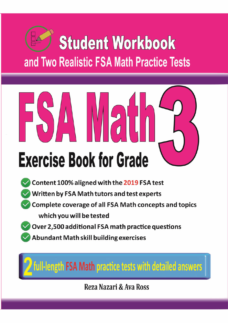 FSA Math Exercise Book for Grade 3: Student Workbook and Two Realistic ...