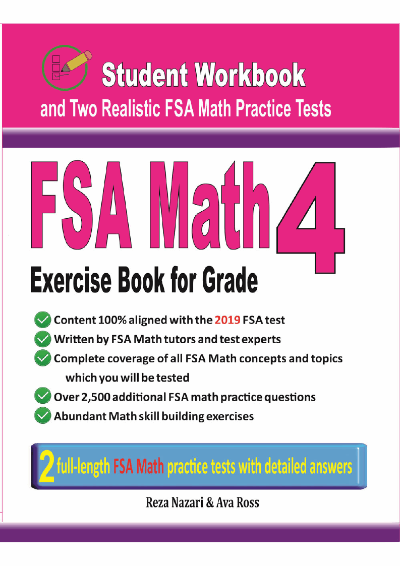 FSA Math Exercise Book for Grade 4: Student Workbook and Two Realistic ...