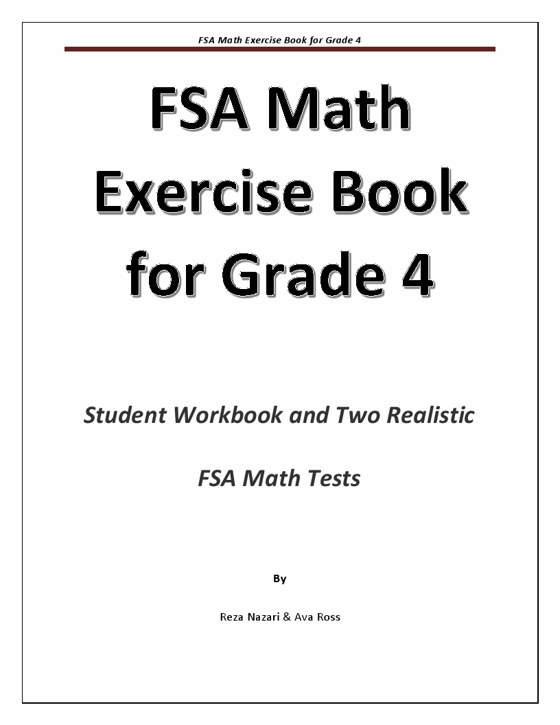 FSA Math Exercise Book for Grade 4: Student Workbook and Two Realistic ...