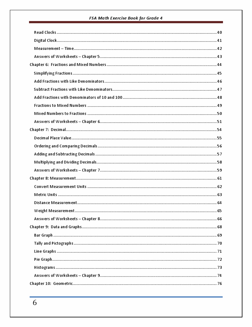 FSA Math Exercise Book for Grade 4: Student Workbook and Two Realistic ...