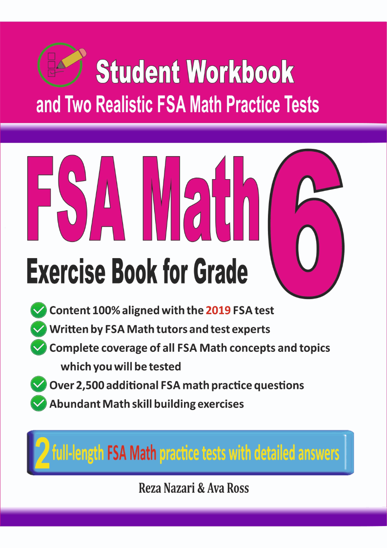 FSA Math Exercise Book for Grade 6: Student Workbook and Two Realistic ...
