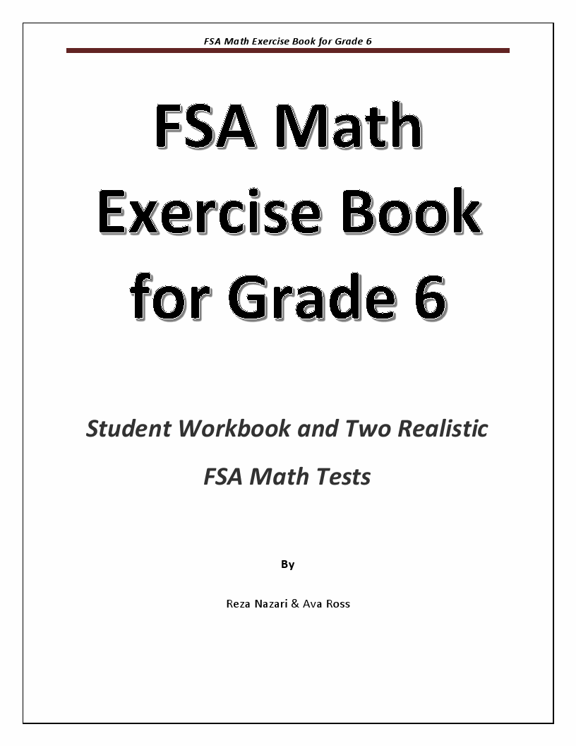 FSA Math Exercise Book for Grade 6: Student Workbook and Two Realistic ...