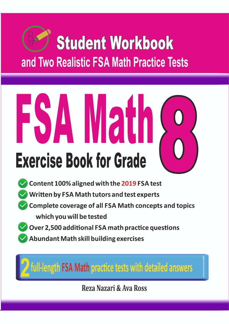FSA Math Exercise Book for Grade 8: Student Workbook and Two Realistic ...