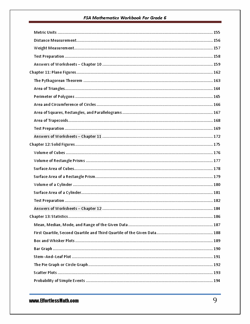 FSA Mathematics Workbook For Grade 6: Step-By-Step Guide to Preparing ...