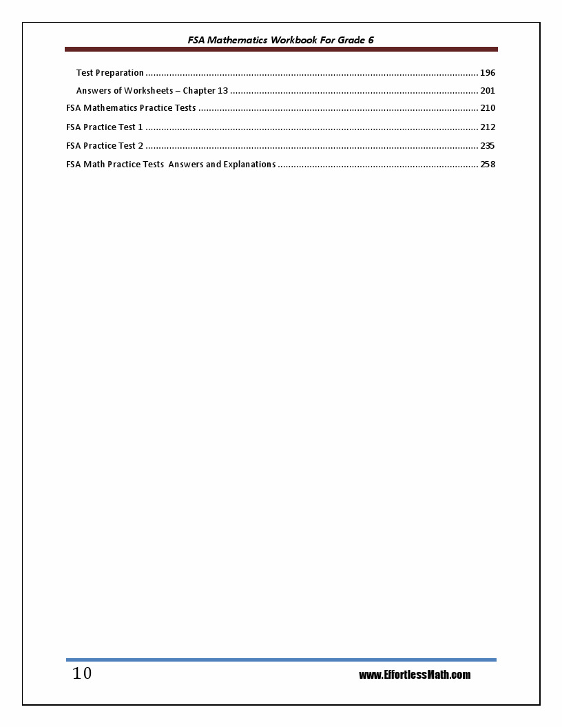 FSA Mathematics Workbook For Grade 6: Step-By-Step Guide to Preparing ...