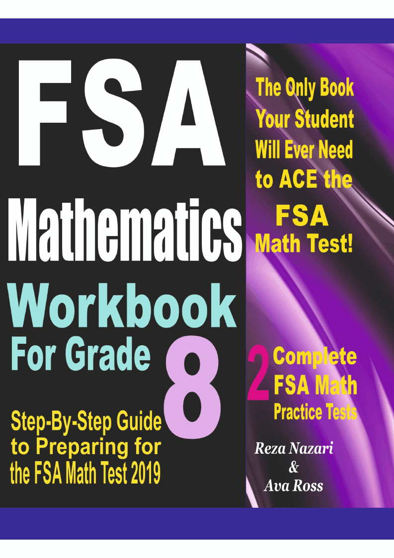 FSA Mathematics Workbook For Grade 8: Step-By-Step Guide to Preparing ...