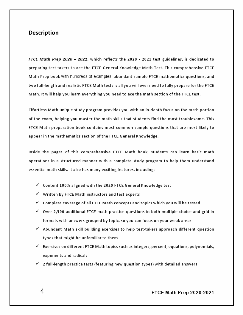 FTCE Math Prep 2020-2021: The Most Comprehensive Review and Ultimate ...