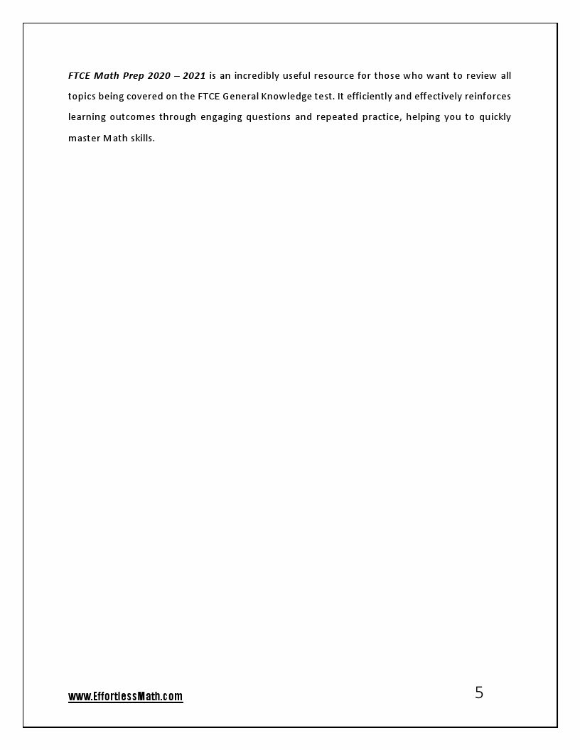 FTCE Math Prep 2020-2021: The Most Comprehensive Review and Ultimate ...