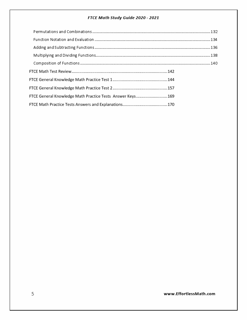 FTCE Math Study Guide 2020 – 2021: A Comprehensive Review and Step-By ...