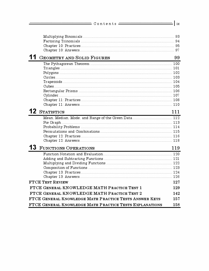 FTCE General Knowledge Math Tutor: Everything You Need to Help Achieve ...