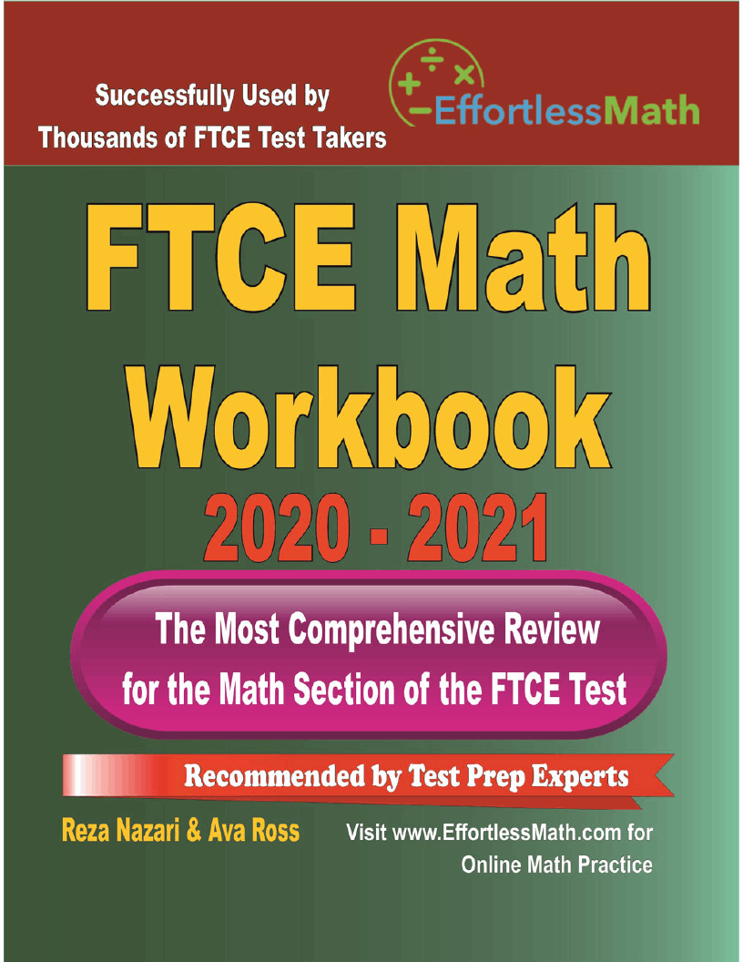 FTCE Math Workbook 2020 – 2021: The Most Comprehensive Review for the ...