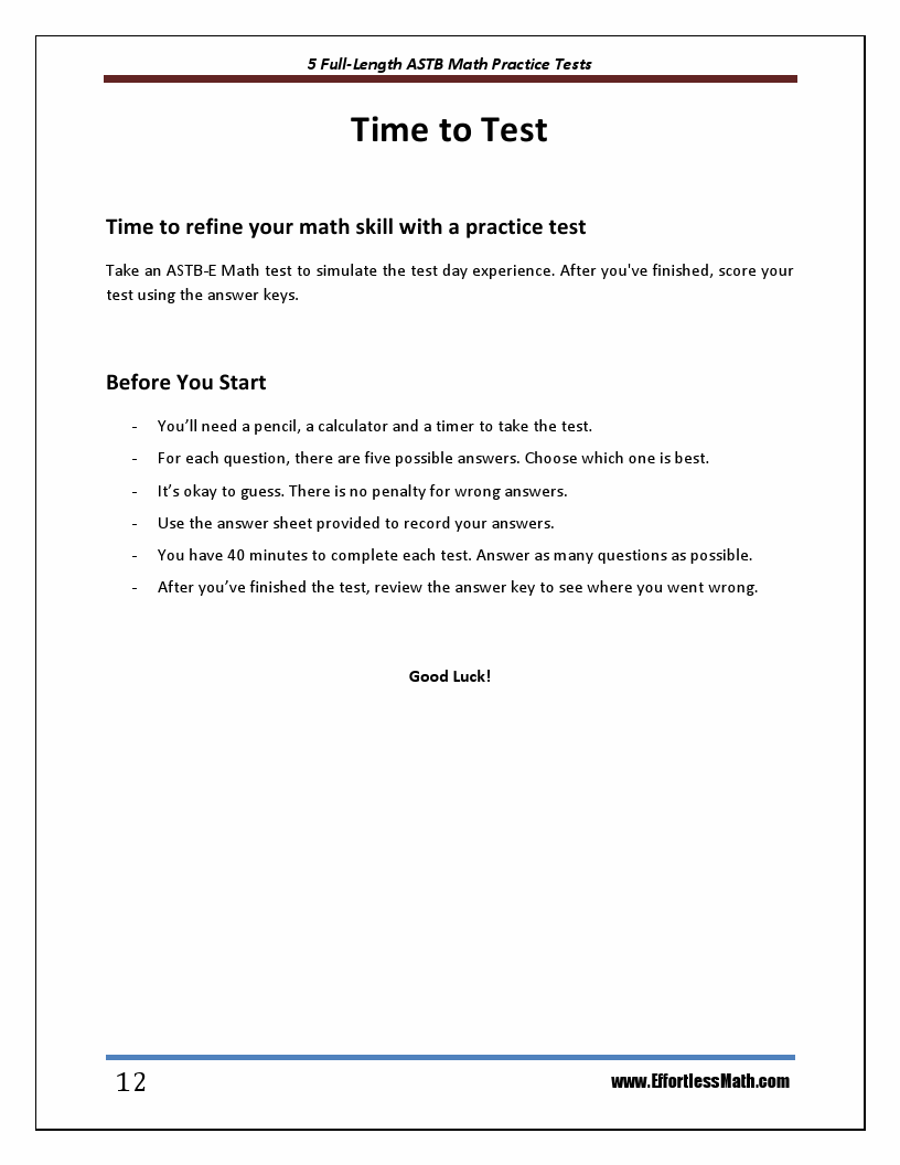 5 Full-Length ASTB Math Practice Tests: The Practice You Need to Ace ...
