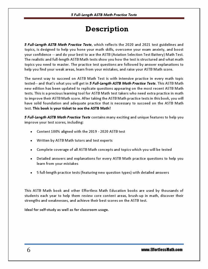 5 Full-Length ASTB Math Practice Tests: The Practice You Need to Ace ...