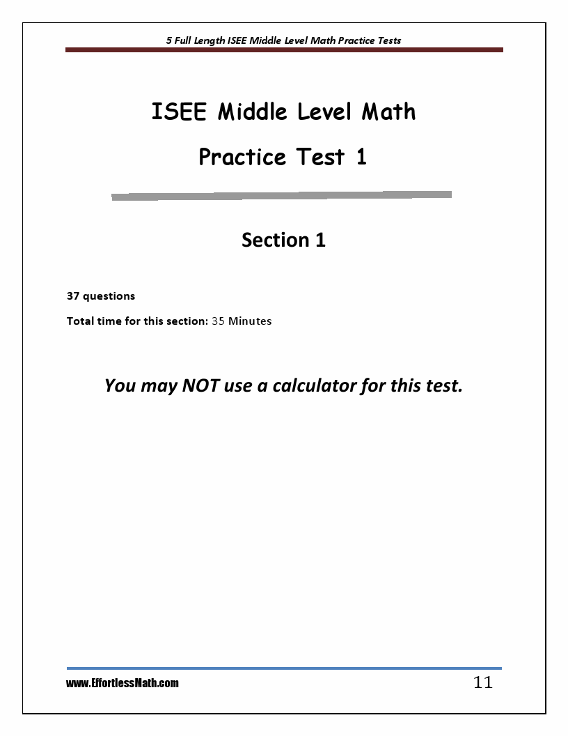 5 Full-Length ISEE Middle Level Math Practice Tests: The Practice You ... 5 Full-Length ISEE Middle Level Math Practice Tests: The Practice You ...