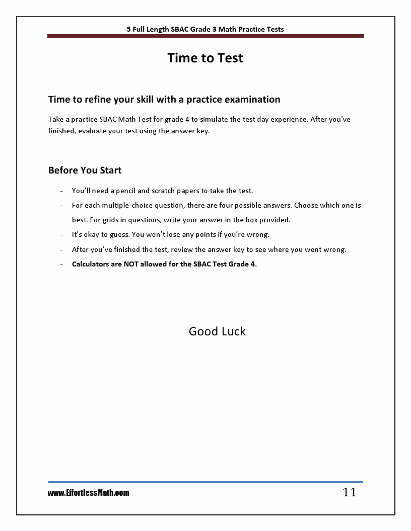 5 Full-Length SBAC Grade 4 Math Practice Tests: The Practice You Need ...