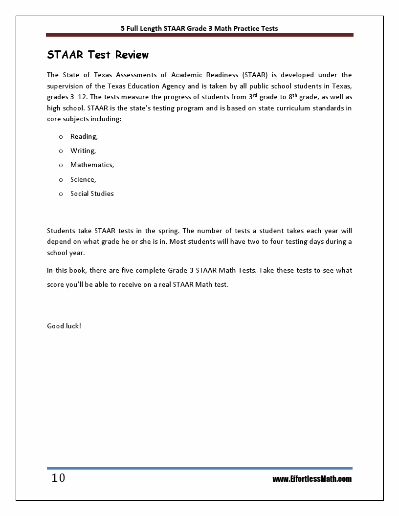 5 Full Length Staar Grade 3 Math Practice Tests The Practice You Need