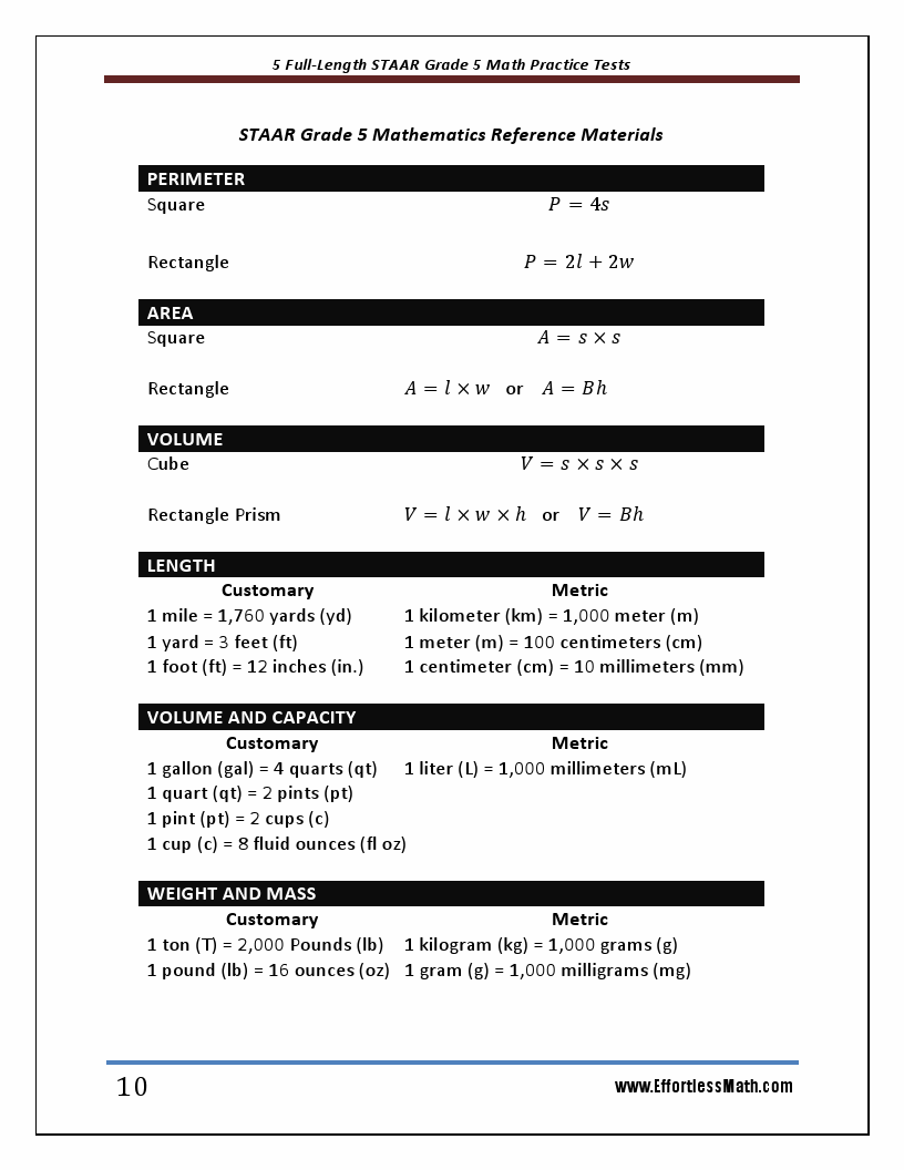 5 Full-Length STAAR Grade 5 Math Practice Tests: The Practice You Need ...