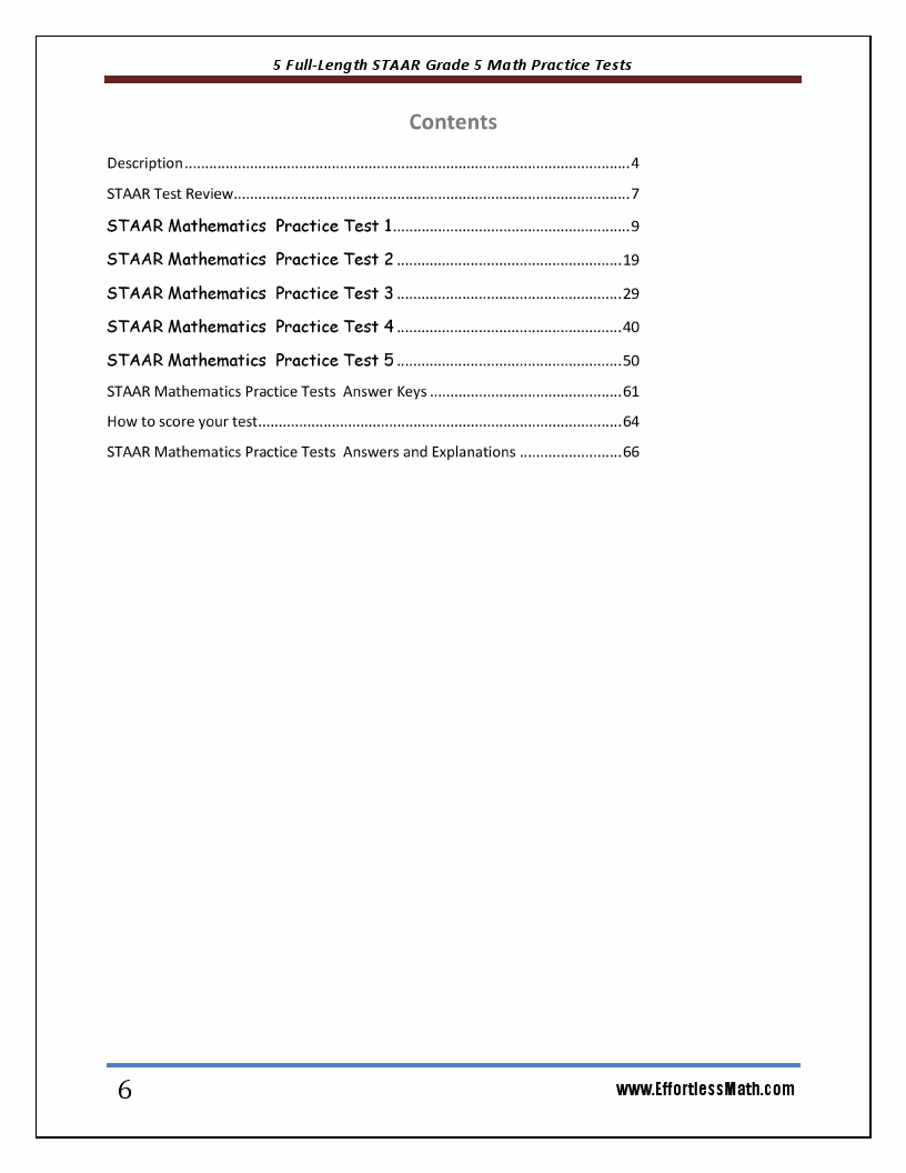 5 Full Length Staar Grade 5 Math Practice Tests The Practice You Need