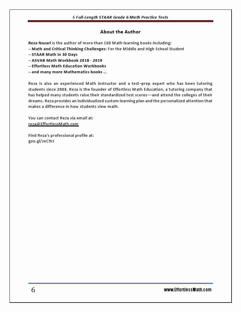 5 Full Length Staar Grade 6 Math Practice Tests The Practice You Need