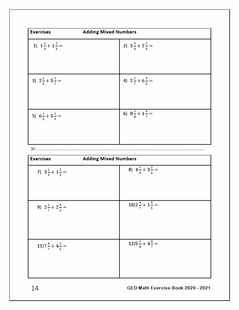 GED Math Exercise Book 2020-2021: Student Workbook and Two Full-Length ...