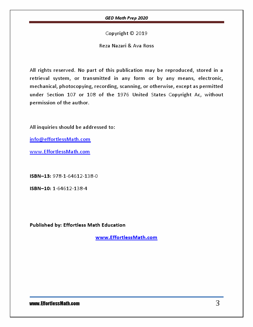 GED Math Prep 2020: A Comprehensive Review and Step-By-Step Guide to ...