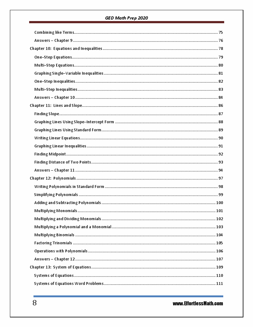 GED Math Prep 2020: A Comprehensive Review and Step-By-Step Guide to ...