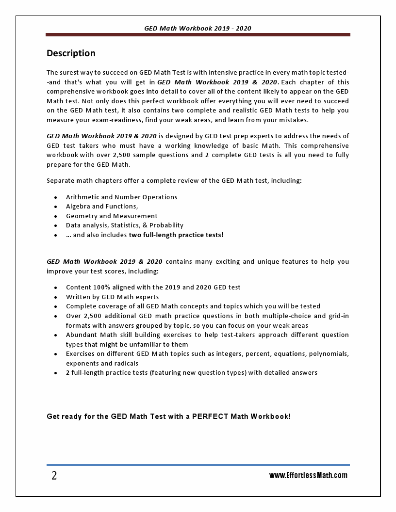 GED Math Workbook 2019 & 2020: Extra Practice for an Excellent Score ...