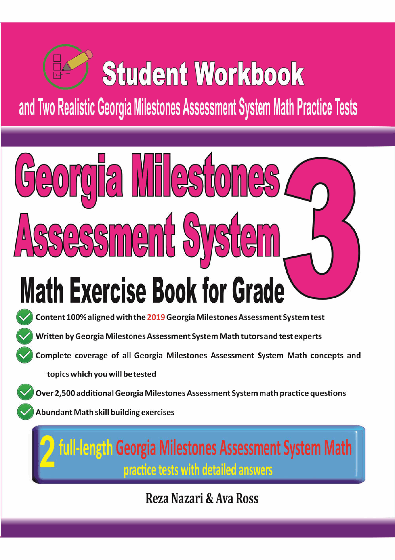 Georgia Milestones Math Exercise Book for Grade 3: Student Workbook and ...