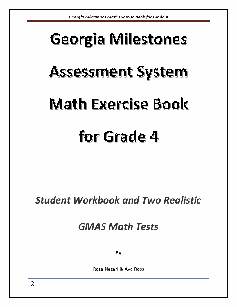 Georgia Milestones Math Exercise Book for Grade 4: Student Workbook and ...