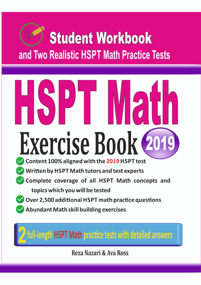 HSPT Math Exercise Book: Student Workbook and Two Realistic HSPT Math ...