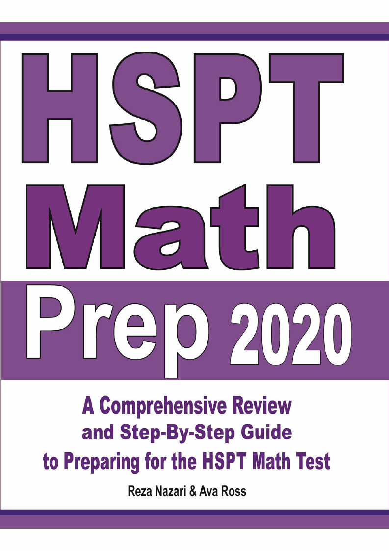 HSPT Math Prep 2020: A Comprehensive Review and Step-By-Step Guide to ...