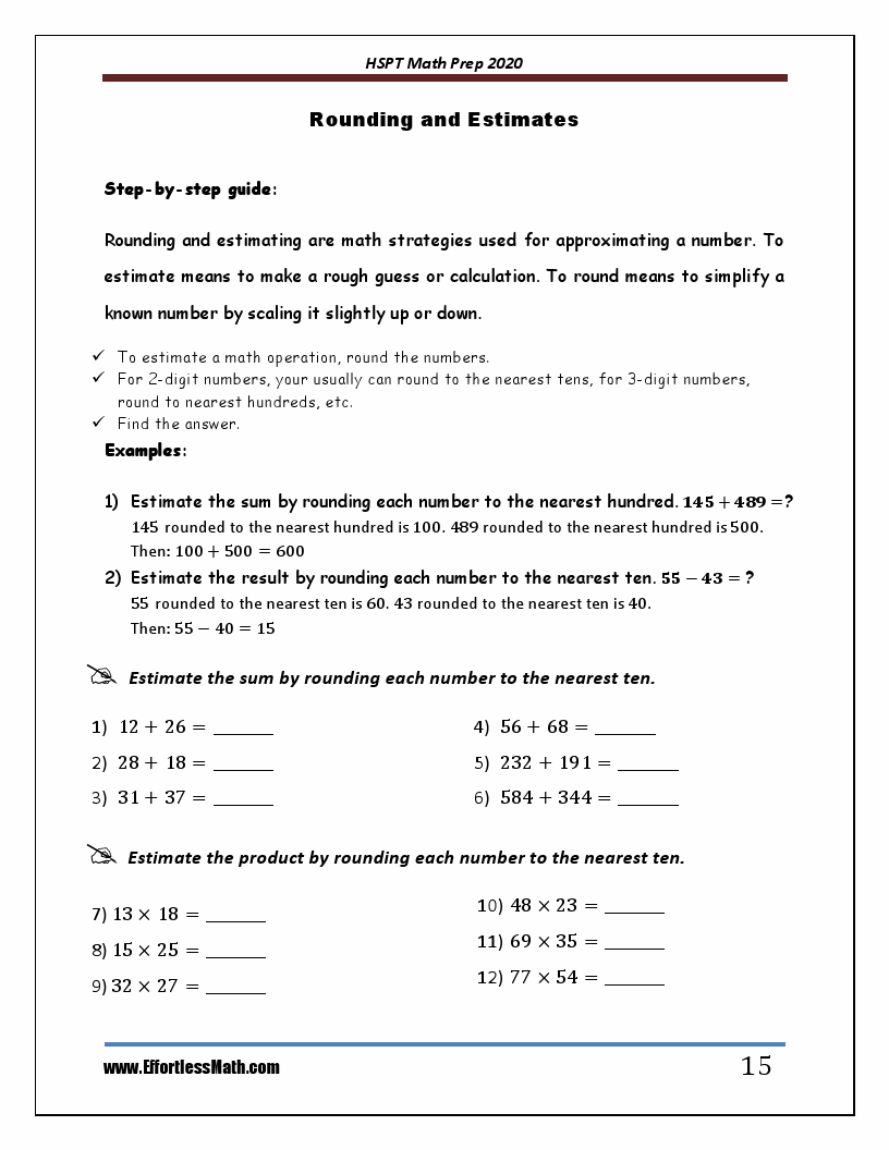 HSPT Math Prep 2020: A Comprehensive Review and Step-By-Step Guide to ...