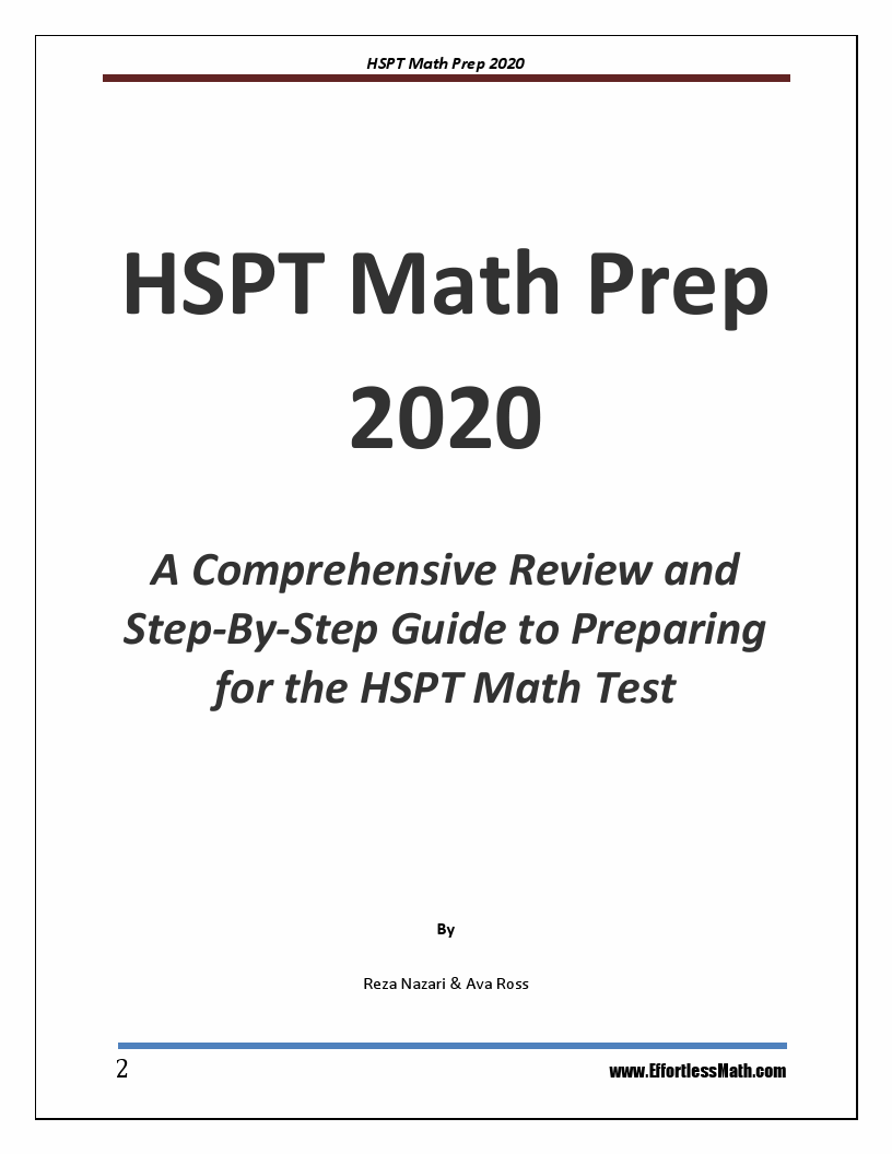 HSPT Math Prep 2020: A Comprehensive Review and Step-By-Step Guide to ...