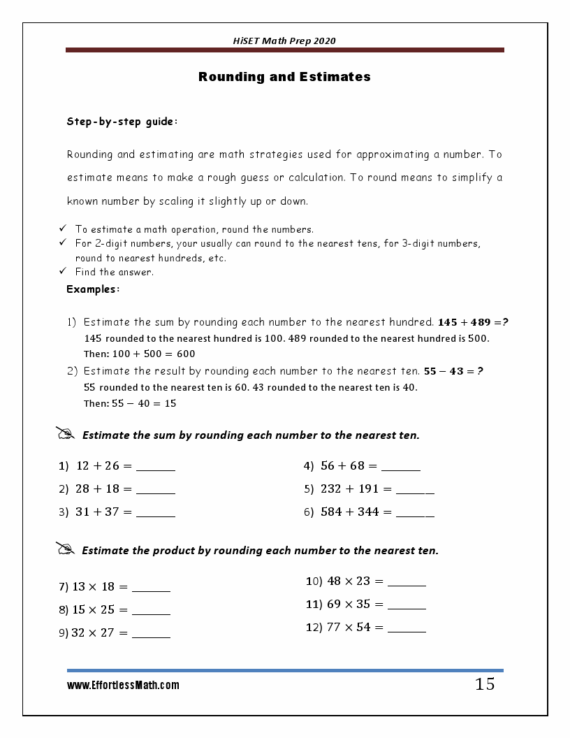 HiSET Math Prep 2020: A Comprehensive Review and Step-By-Step Guide to ... HiSET Math Prep 2020: A Comprehensive Review and Step-By-Step Guide to ...