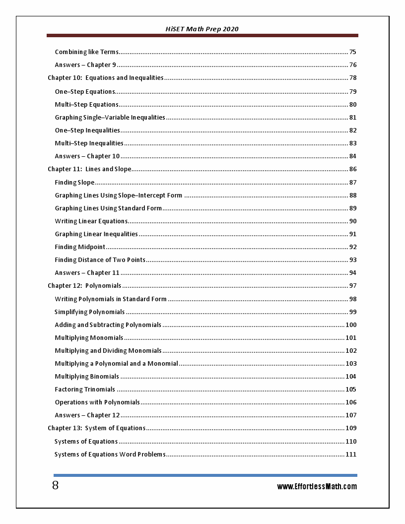 HiSET Math Prep 2020: A Comprehensive Review and Step-By-Step Guide to ...