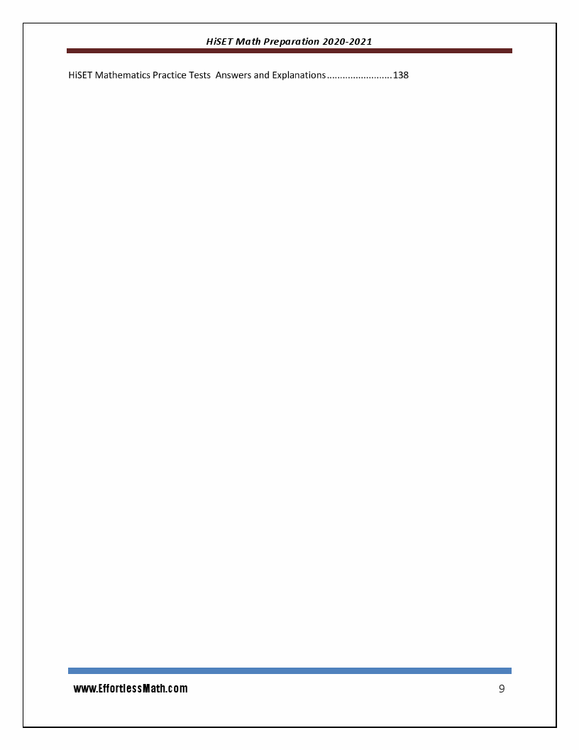 HiSET Math Preparation 2020 – 2021: HiSET Math Workbook + 2 Full-Length ...