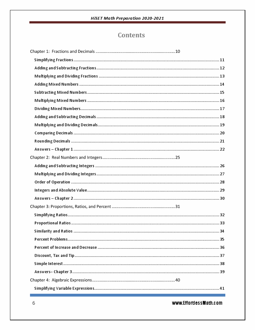 HiSET Math Preparation 2020 – 2021: HiSET Math Workbook + 2 Full-Length ...