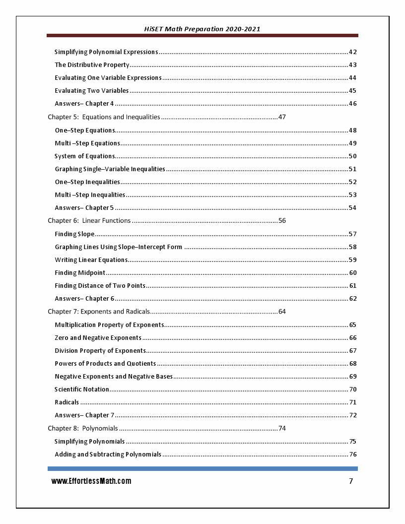 HiSET Math Preparation 2020 – 2021: HiSET Math Workbook + 2 Full-Length ...