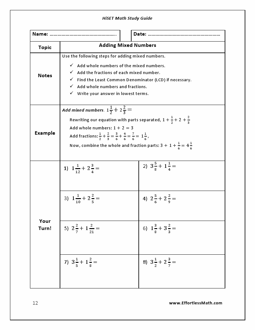 HiSET Math Study Guide 2020 – 2021: A Comprehensive Review and Step-By ...