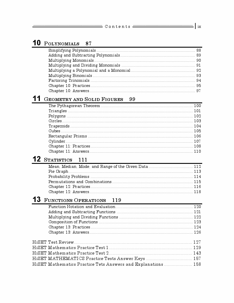 HiSET Math Tutor: Everything You Need to Help Achieve an Excellent ...