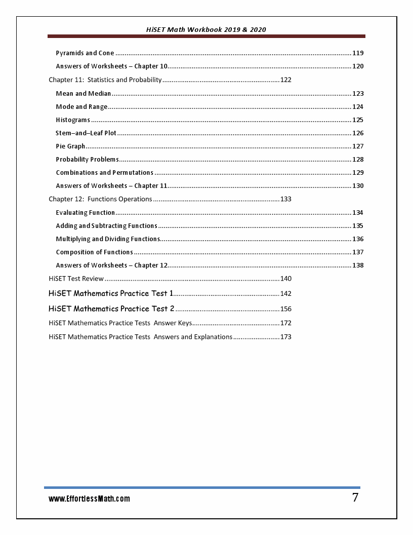 HiSET Math Workbook 2019 & 2020: Extra Practice for an Excellent Score ...