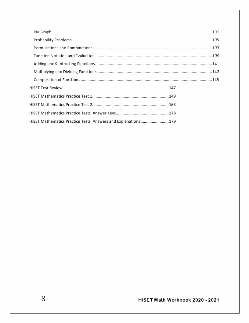 HiSET Math Workbook 2020 – 2021: The Most Comprehensive Review for the ...